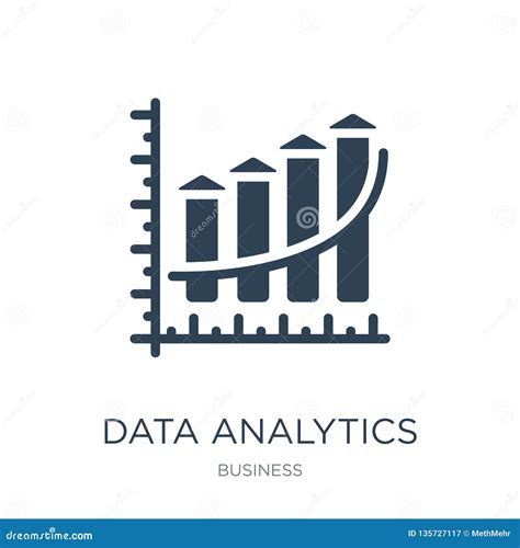 Data Analytics Upgoing Bars Chart Icon In Trendy Design Style Data
