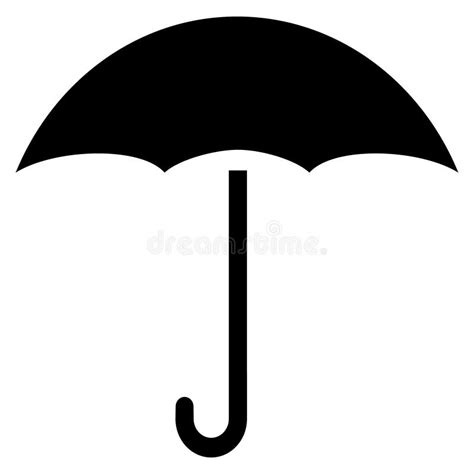black umbrella icon open umbrella vector illustration cartoon style