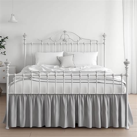 Bed Skirt Queen Size Ruffled Bed Skirt With Split Corners 14 Inch Drop