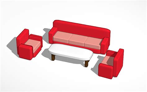 3d Design Sofa With Table Tinkercad