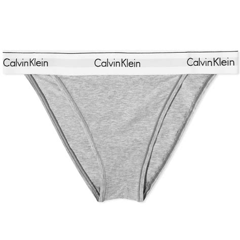 Calvin Klein High Leg Tanga Briefs Grey Heather End Uk