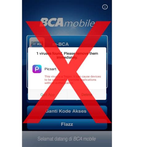 pop up peringatan virus di aplikasi bca mobile bca informasi itu