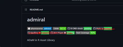 General Issue Update Badges Issue Pharmaverse Admiraldev Github