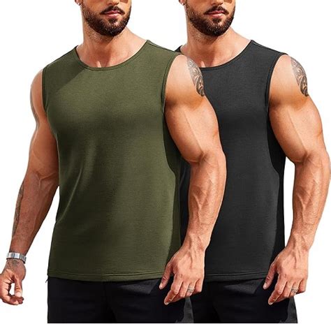 Amazon COOFANDY Men S 2 Pack Quick Dry Workout Tank Tops Gym Muscle