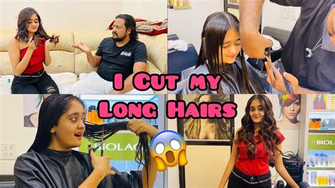 Omg I Cut My Long Hairs New Hair Style And Papa Ne Ghar Ane Ke Baad Kar