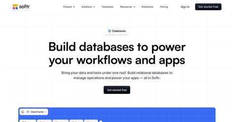 softr databases build powerful no code apps