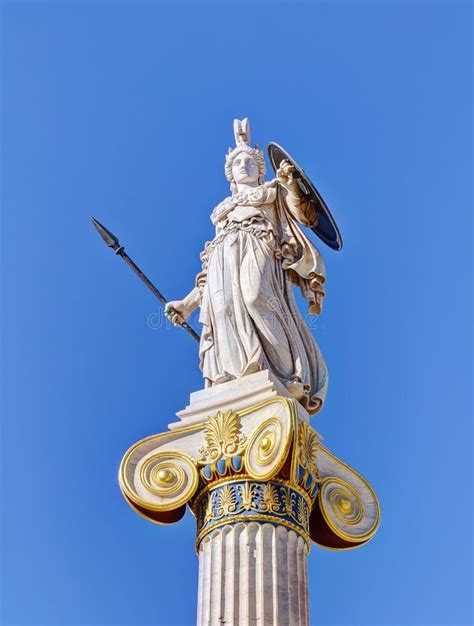 Statua Bogini Athena Ateny Grecja Zdjęcie Stock Obraz złożonej z