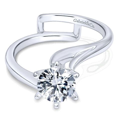 14k White Gold Bypass 14k White Gold Engagement Ring Er10482w4jjj