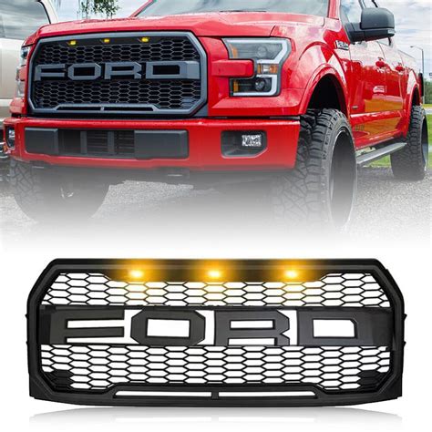 Raptor Style Grille For 2015 2017 Ford F150 Front Bumper Grill Wled