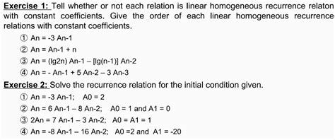 solved exercise 1 tell whether or not each relation is