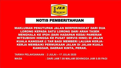 Notis Tutup Kedai Notis Penutupan Sementara Jabatan Muzium Malaysia