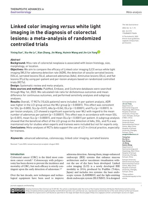 Pdf Linked Color Imaging Versus White Light Imaging In The Diagnosis Of Colorectal Lesions A
