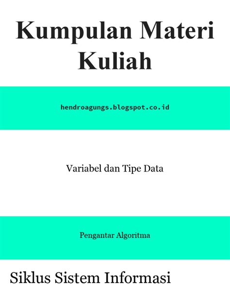 2 Variabel Dan Tipe Data Pdf