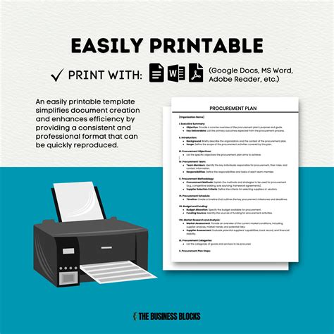 Procurement Plan Template Procurement Strategy Template Procurement Checklist Small Business