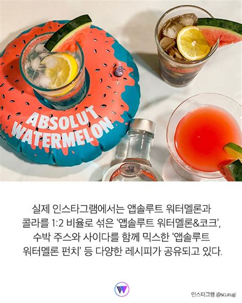 어른용 수박화채” Sns에서 난리 난 앱솔루트 칵테일