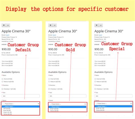 OpenCart Option Value To Customer Group