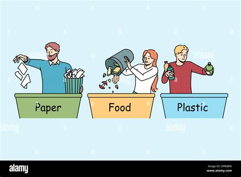 People Sorting Garbage Stock Vector Image And Art Alamy