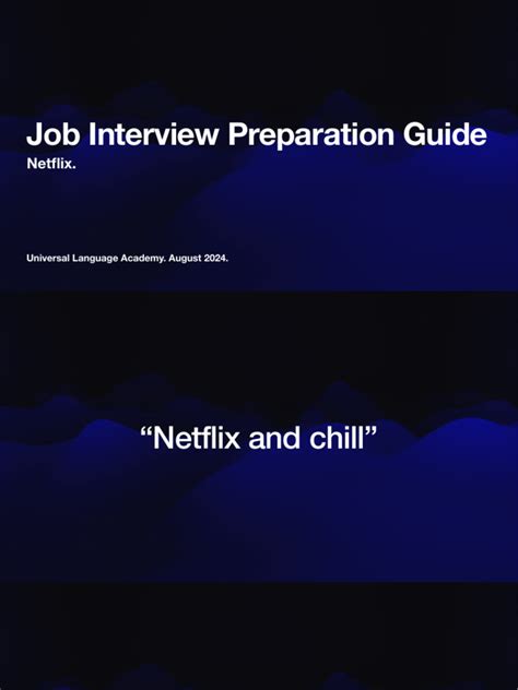 Job Interview Preparation Guide Netflix Pdf