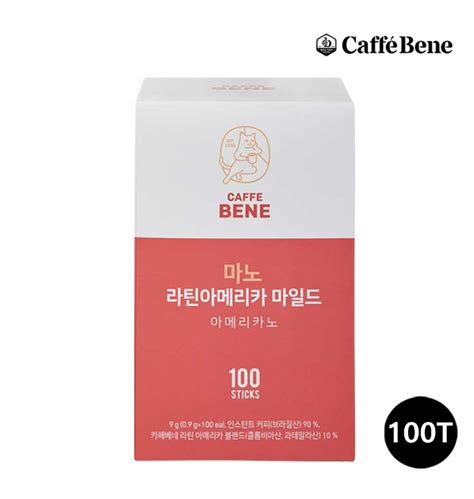 카페베네 마노 라틴아메리카 마일드 100t X 1개총100t 스틱 원두커피 로스팅 대용량 인스턴트커피 티몬