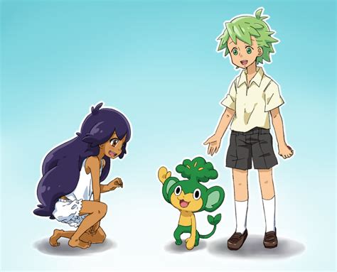 Pokemon Iris And Cilan Kiss