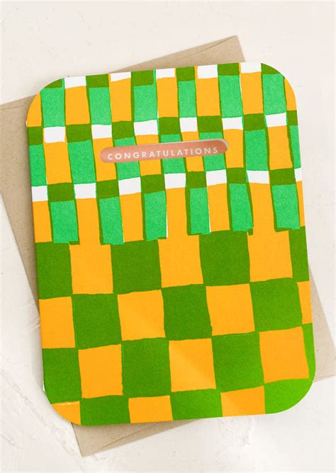 Checkerboard Congratulations Card