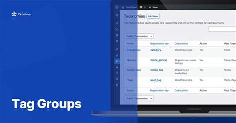 Tag Groups Is The Term Display Plugin From TaxoPress