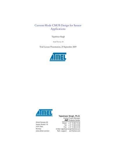 Current Mode Cmos Design For Sensor Applications