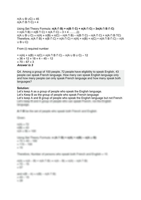 SOLUTION Solved Examples On Set Theory Formulas Studypool