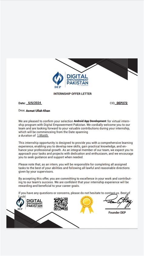 Asmatullah Khan On Linkedin Androiddevelopment Internship