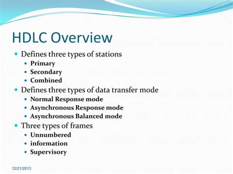 Hdlchigh Level Data Link Control Ppt