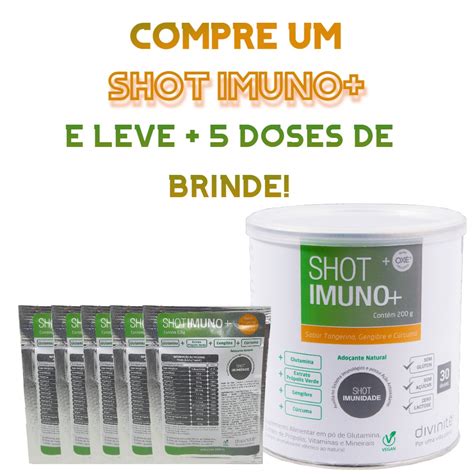 Shot Imuno Sabor Tangerina Gramas sachês grátis Farmaup Sua farmacia Online