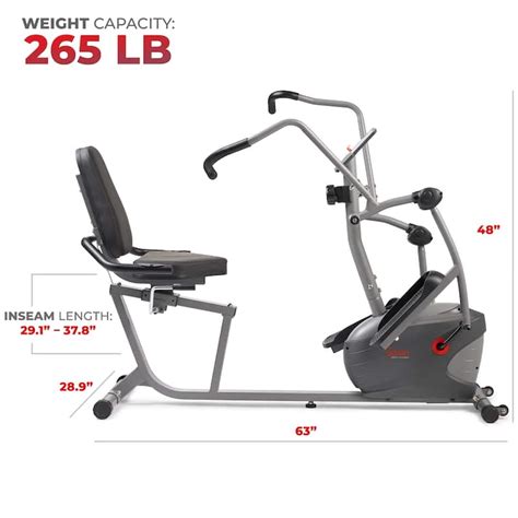 Sunny Health And Fitness Performance Recumbent Cross Trainer And Elliptical