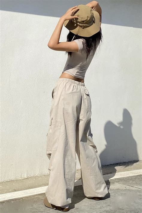 Wide Leg Pocket Side Cargo Pants Orro Shop