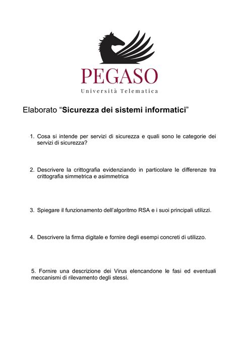 Elaborato Sicurezza Dei Sistemi Informatici Docsity