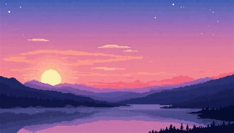 Free Tranquil Pixel Sunrise Image Sunrise Pixel Dawn Download At
