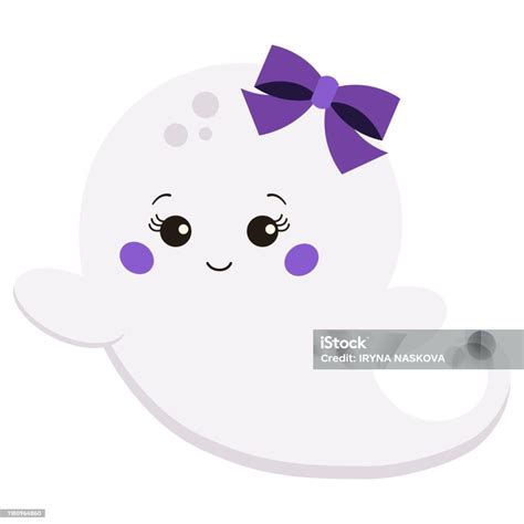 벡터 일러스트 플랫 디자인 가와이 귀여운 달콤한 만화 아기 소녀와 나비 유령이 흰색 배경에 고립 되어 있습니다 0명에 대한 스톡 벡터 아트 및 기타 이미지 Istock