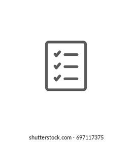 Check List Line Icon Vector On Stock Vector Royalty Free Shutterstock