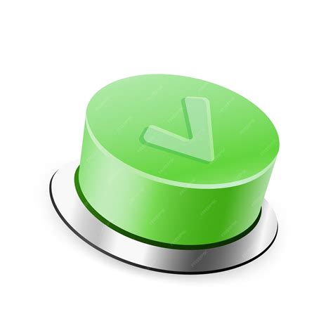 Premium Vector Green Approved Button On White Background