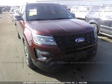 1fm5k8gt9ggb52323 2016 Ford Explorer Sport Maroon Price History History Of Past Auctions