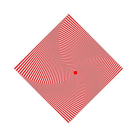 Premium Vector Vector Illustration Of Red Op Art Square On White