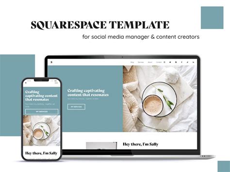 Squarespace Template Content Creator Social Media Manager Minimalistic