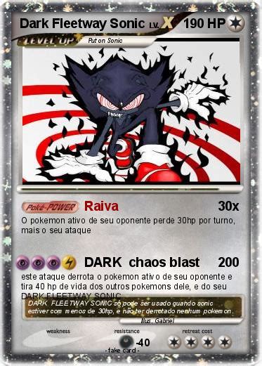 Pokémon Dark Fleetway Sonic Raiva My Pokemon Card