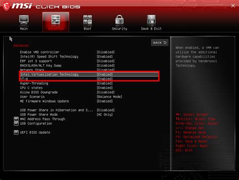 Intel Virtualization Technology Msi Bios •