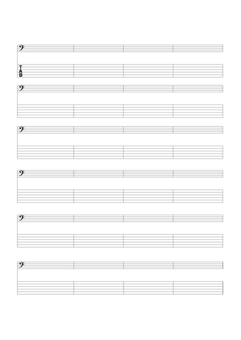 【4〜6弦ベース用】ベースヘ音記号とtab譜の二段譜 Bass Player 城戸 英行 Official Site