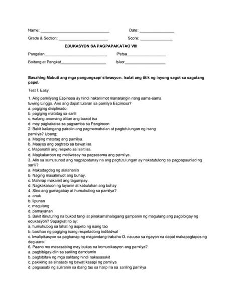 2nd Quarter Week 1 Pagpapahalaga At Pagtupad Sa Responsibilidadpptx