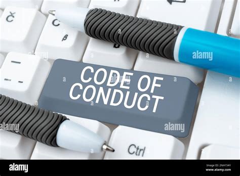Conceptual Caption Code Of Conduct Business Overview Ethics Rules Moral Codes Ethical