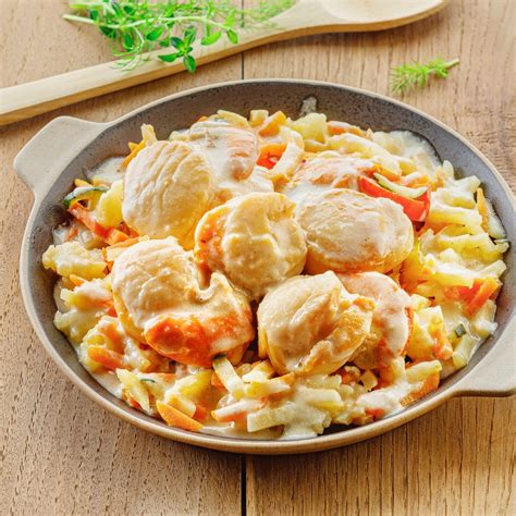Noix st jacques à la crème de lard Mister Paella