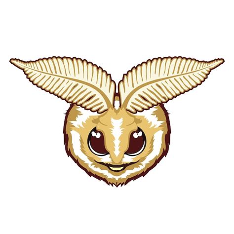 Premium Vector Poodle Moth Face Vector Illustration In Cute Cartoon