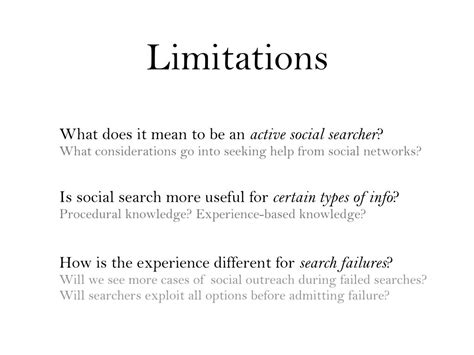 Limitations What Does It Mean
