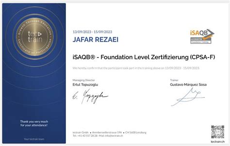 Jafar Rezaei On Linkedin Softwarearchitecture Isaqb Achievement